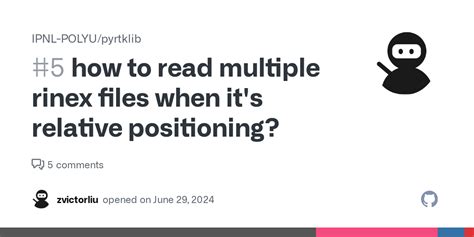 How To Read Multiple Rinex Files When It S Relative Positioning