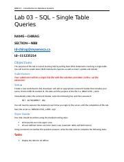 DBS211 Lab03 DML Docx DBS211 Introduction To Database Systems Lab