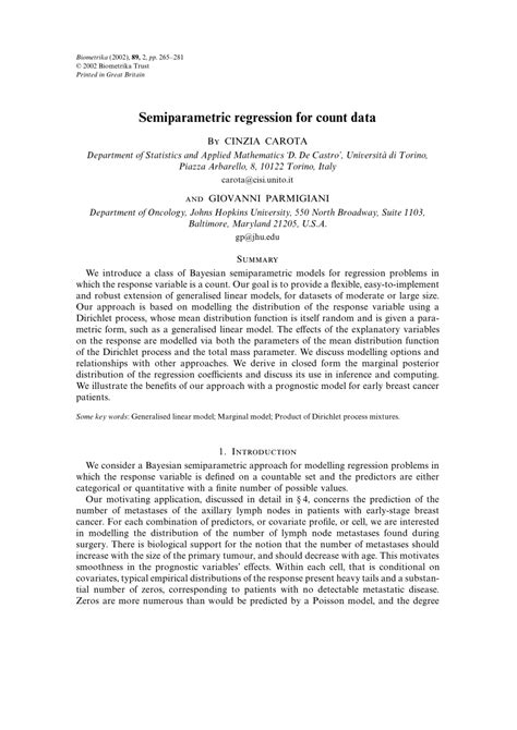 pdf semiparametric regression for count data