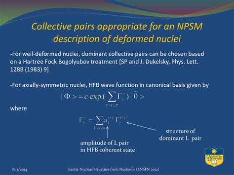 Ppt Spherical To Deformed Shape Transitions In The Nucleon Pair Shell Model Powerpoint
