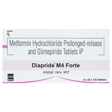 Diapride M4 Forte Tablet 15s Price Uses Side Effects Netmeds