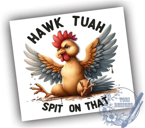 Hawk Tuah 20oz Skinny Tumbler Png Hawk Tuah Spit On That Tumbler