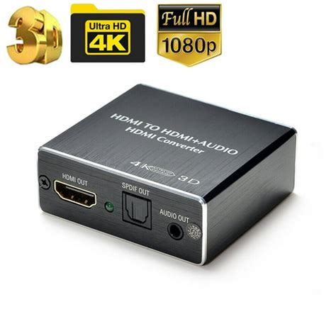 Convertidor Extractor De Audio Estéreo Hdmi 4k2k Hdmi A Hdmi Spdif