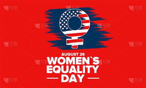 美国的妇女平等日。女性节日，每年8月26日庆祝。妇女对历史月。女权主义的概念。海报，贺卡，横幅和背景