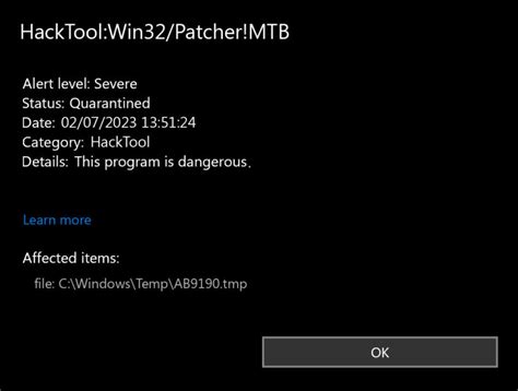 Hacktool Win32 Patcher Mtb — Patcher Mtb Hacktool Removal