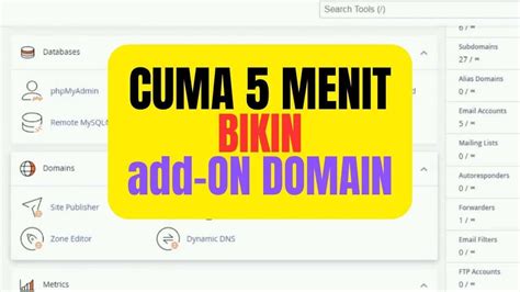 Cara Addon Domain Di Cpanel Terbaru Tema Jupiter YouTube