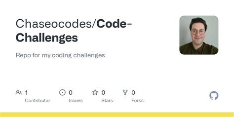Github Chaseocodescode Challenges Repo For My Coding Challenges
