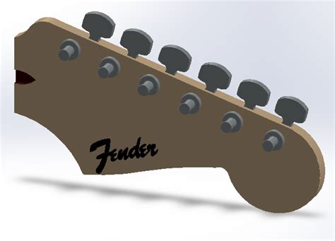 Stl File Key Holder Headstock Guitar Fender 🔑・3d Printer Design To
