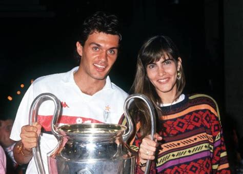 Paolo Maldini Adriana Fossa Former Soccer Player Paolo Maldini Along