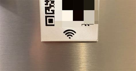 WiFI QR Code Sign Embedded Magnet Version By Radiojack Download Free STL Model Printables Com