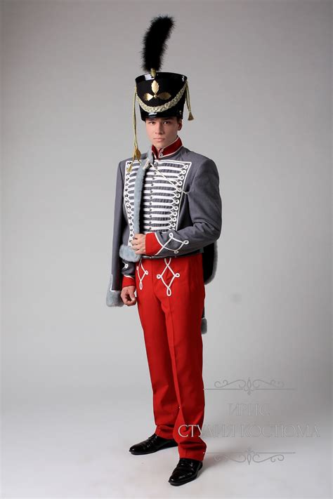 Мундир гусара серого цвета в аренду в Москве Прокат костюмов от студии Ирис