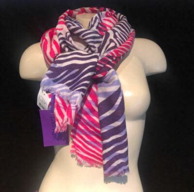 Lola Rose Tropical Palm Wool Scarf Purple Raspberry Pink Nwt Ebay