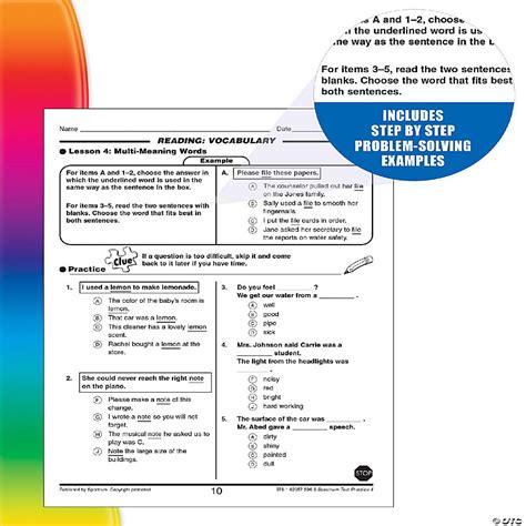 Spectrum Test Practice Grade 4 Oriental Trading