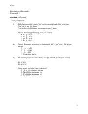 Introduction To Biostatistics Homework 2 1 Docx Name Introduction To Biostatistics Homework