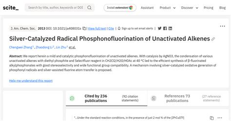 Silver Catalyzed Radical Phosphonofluorination Of Unactivated Alkenes