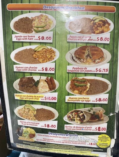 Menu At Loritos Real Mexican Food Restaurant Phoenix
