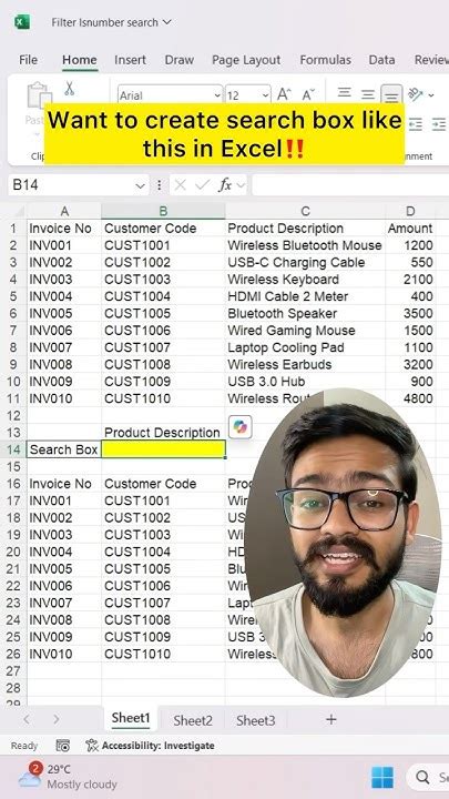 Search Box In Excel‼️learn Amazing Excel Tricks And Tips Excel Exceltips Exceltutorial Youtube