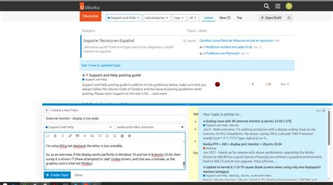 External Monitor Display Is Too Wide Support And Help Ubuntu