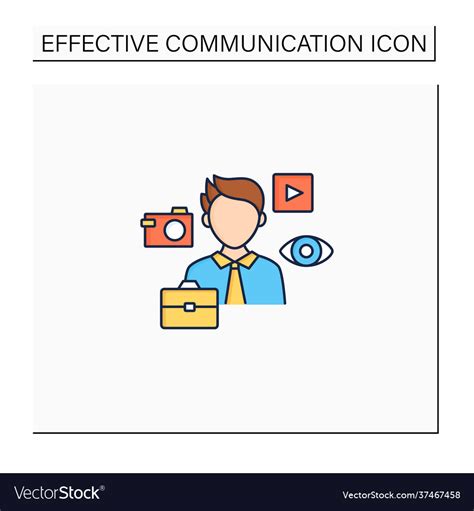 Visual communication color icon Royalty Free Vector Image