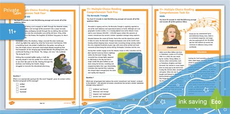 11 Multiple Choice Reading Comprehension Pack 2 Twinkl