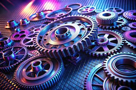 Intricate Metal Cogs And Gears Interlocking In A Complex System Of Precision Engineering