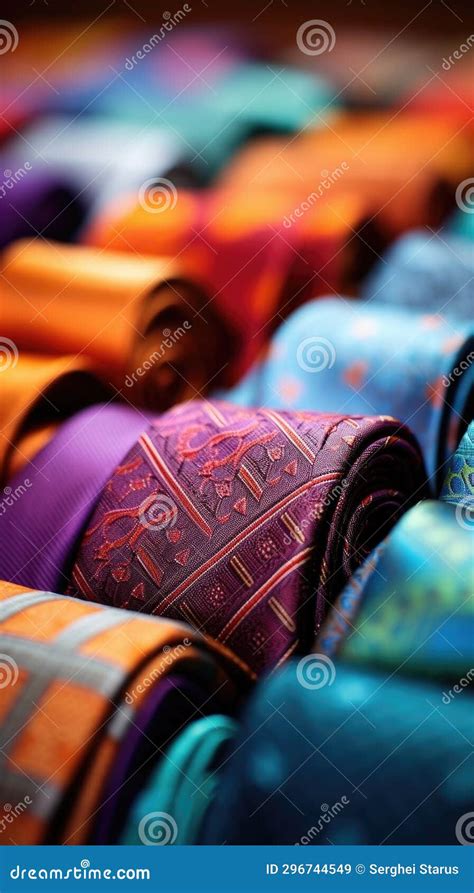 Many Colorful Ties Are Arranged In Rows Ai Stock Illustration Illustration Of Abundance