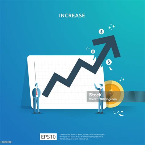 소득 급여 비율 은 사람 문자와 화살표와 개념 그림을 증가 투자 Roi 수익률의 재무 성과 사업 이익 성장 달러 기호와 판매 성장 마진 수익 저축에 대한 스톡 벡터 아트 및
