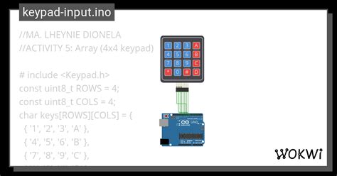 Array 4x4 Keypad Copy 2 Wokwi Esp32 Stm32 Arduino Simulator