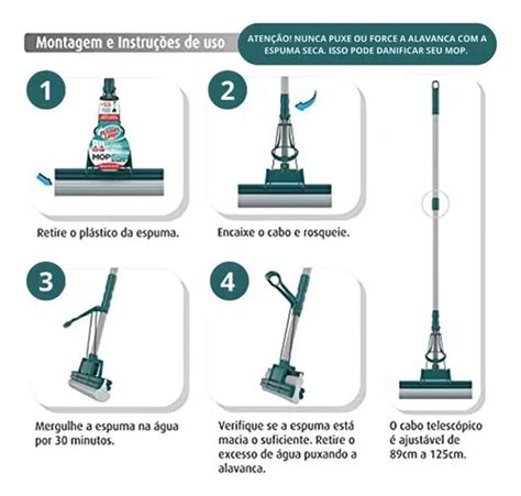 Mop Flash Limp Rodo Mágico Limpeza Geral Plus 3 Refis MercadoLivre