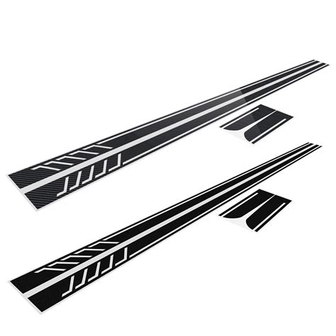 New 5d Carbon Fiber Racing Side Stripe Car Decals Stickers For Mercedes