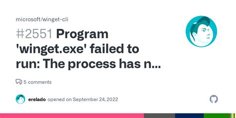 Program Wingetexe Failed To Run The Process Has No Package