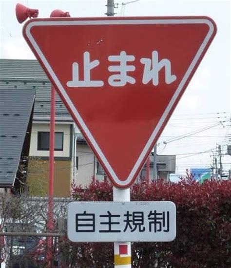自粛警察がやってきた 道路標識へのボケ 83771930 ボケて（bokete）
