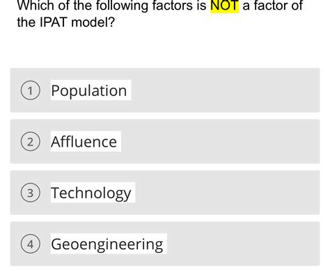 Solved Which Of The Following Factors Is Not A Factor Of The