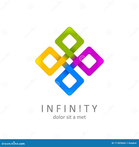 Colorful Infinity Logo Limitless Symbol Or Icon Stock Vector