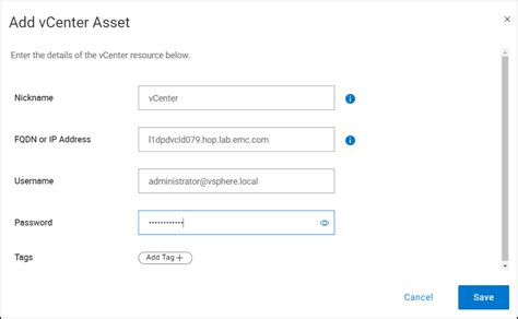 Adding Vcenter With Cyber Recovery Dell Powerprotect Cyber Recovery Reference Architecture