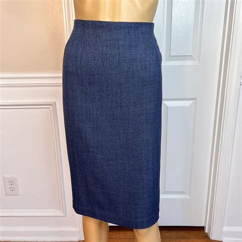 Larry Levine Polyester Skirt Suit 12 Blue Lined Pleated Belted Shawl