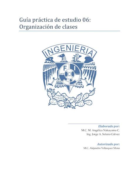 PDF Guía práctica de estudio Organización de clasesodin fi b unam mx salac practicasPOO