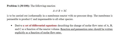 Solved Problem The Following ReactionAB Cis To Chegg