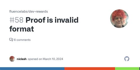 Proof Is Invalid Format Issue Fluencelabs Dev Rewards GitHub