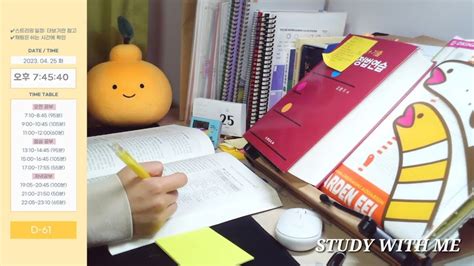 🌃2023 04 25 화요일저녁 집에서 같이 공부해요 Study With Me Live 스터디윗미 라이브 모닥불