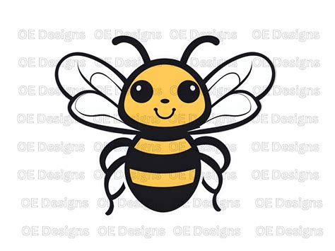 Cute Bumble Bee Svg And Png Download Adorable Insect Clipart For Crafts
