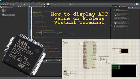 Stm32f103r6 Adc Conversion Proteus Virtual Terminal Youtube