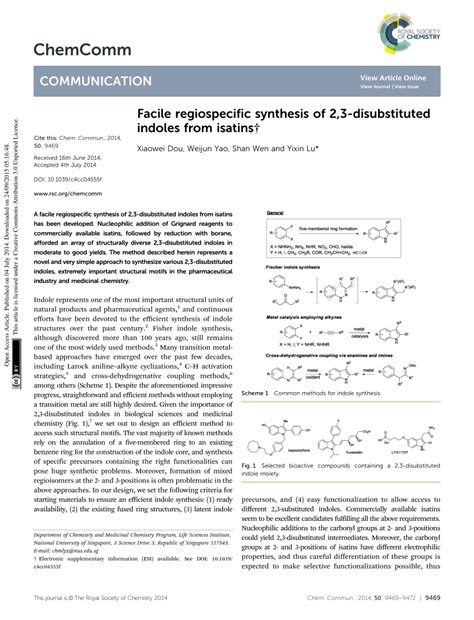Pdf Cheminform Abstract Facile Regiospecific Synthesis Of 23