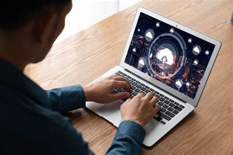 Cloud Computing Software For Modish Remote Work Stock Image Image Of Computer Wireless 303685683