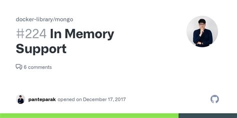 In Memory Support · Issue 224 · Docker Library Mongo · Github