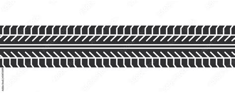 Auto Tire Tread Seamless Element Car Tire Pattern Wheel Tyre Tread Track Tyre Print Vector