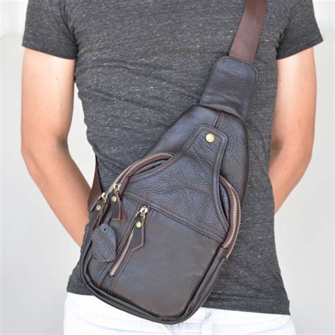 Онлайн магазин за чанти Luxzona Eu Мъжка чанта раница от естествена кожа телешки бокс за през