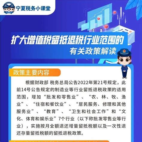 【固原税务：“六盘税桥”优服务】扩大增值税留抵退税行业范围有关政策解读泾源县来源固原