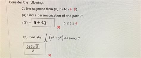 Solved Consider The Following C Line Segment From 0 O To Chegg Com