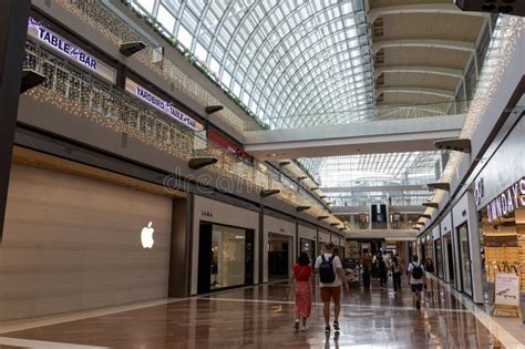 Interior Of The Shoppes At Marina Bay Sands Singapore Editorial Stock